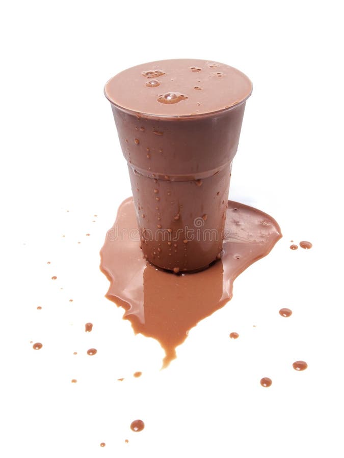 Spilled chocolate milk stock image. Image of beverage - 6966681