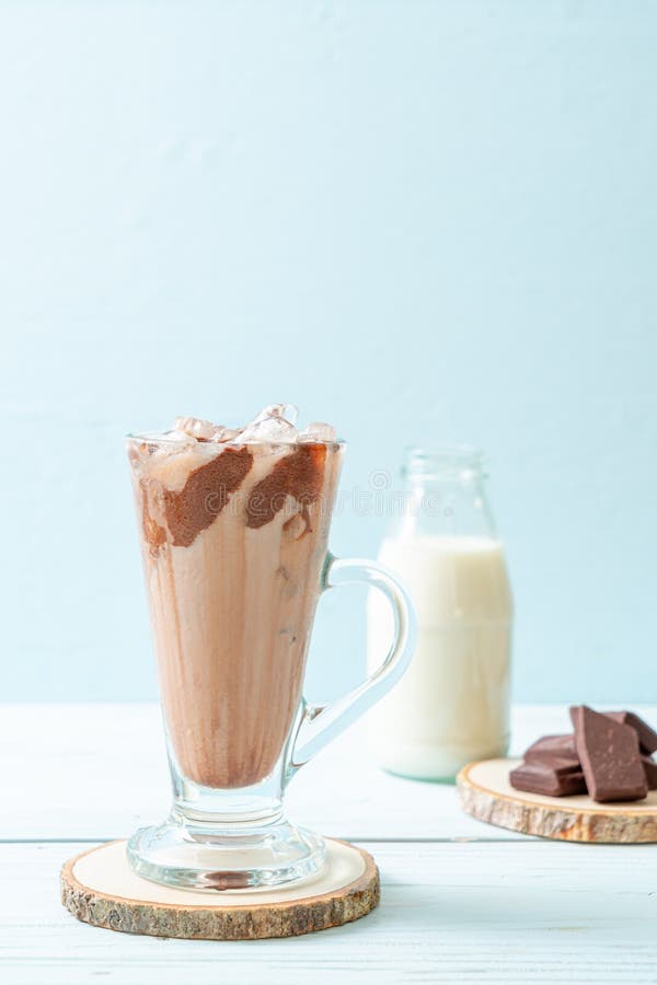 Iced Chocolate Milkshake Drink Stock Image - Image of refreshment ...