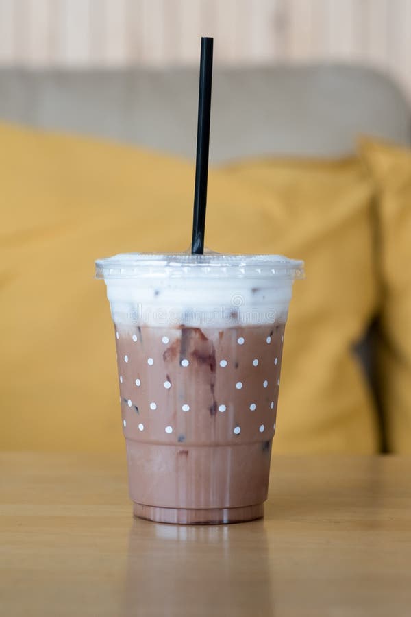 Iced Chocolate in Clear Glass Showing the Texture and Refreshing Look ...