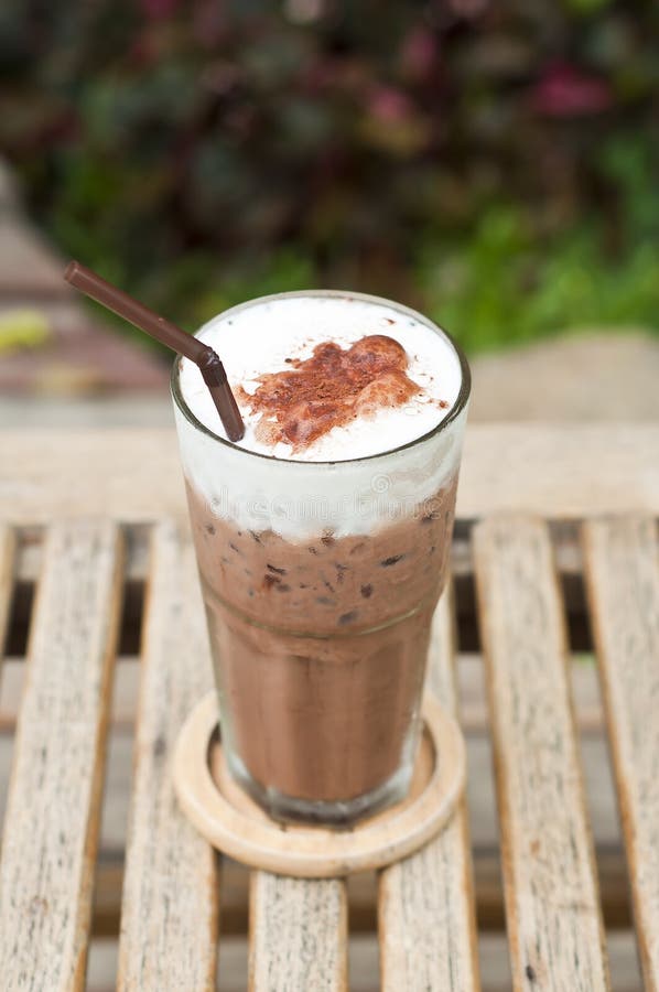 Iced chocolate. stock image. Image of dairy, brown, close - 33590637