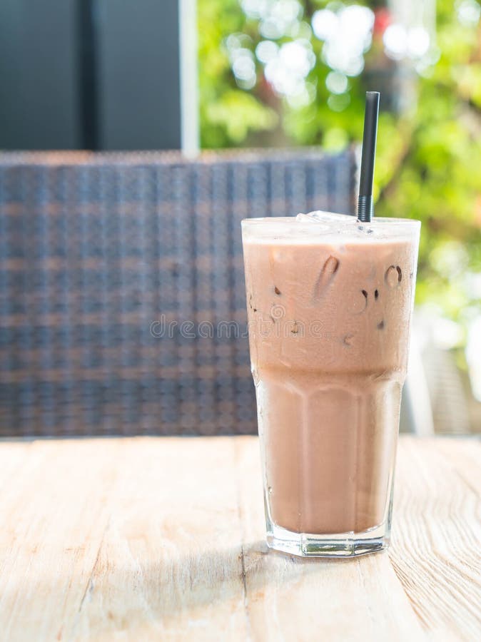 Iced Chocolate stock photo. Image of shake, latte, espresso - 91787850