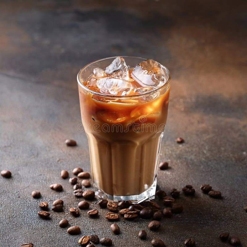 Iced Coffee on the Background Stock Illustration - Illustration of ...
