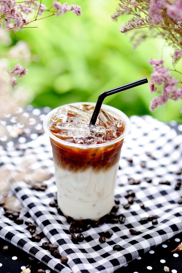 Iced coffee stock image. Image of beautiful, coffee, brown - 95881677
