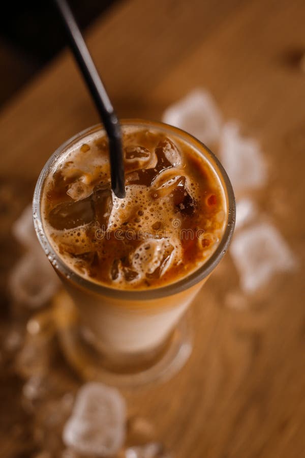 Iced Coffee or Caffe Latte. Stock Photo - Image of frappe, crushed ...