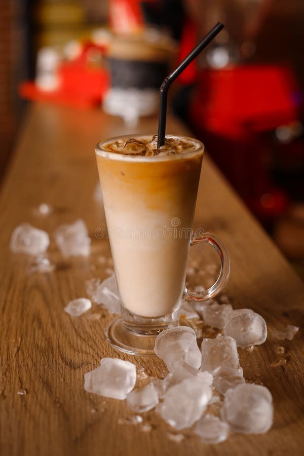 Iced Coffee or Caffe Latte. Stock Image - Image of cool, closeup: 175275615
