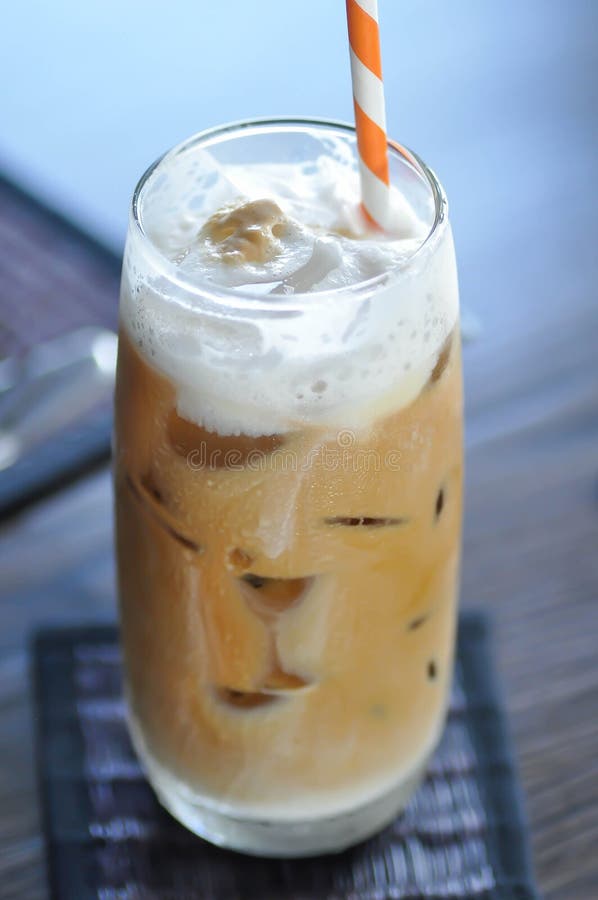 Iced Coffee or Iced Cappuccino, Coffee Stock Photo - Image of milk ...