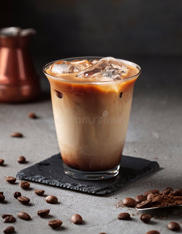 Iced Coffee on the Background Stock Illustration - Illustration of cold ...