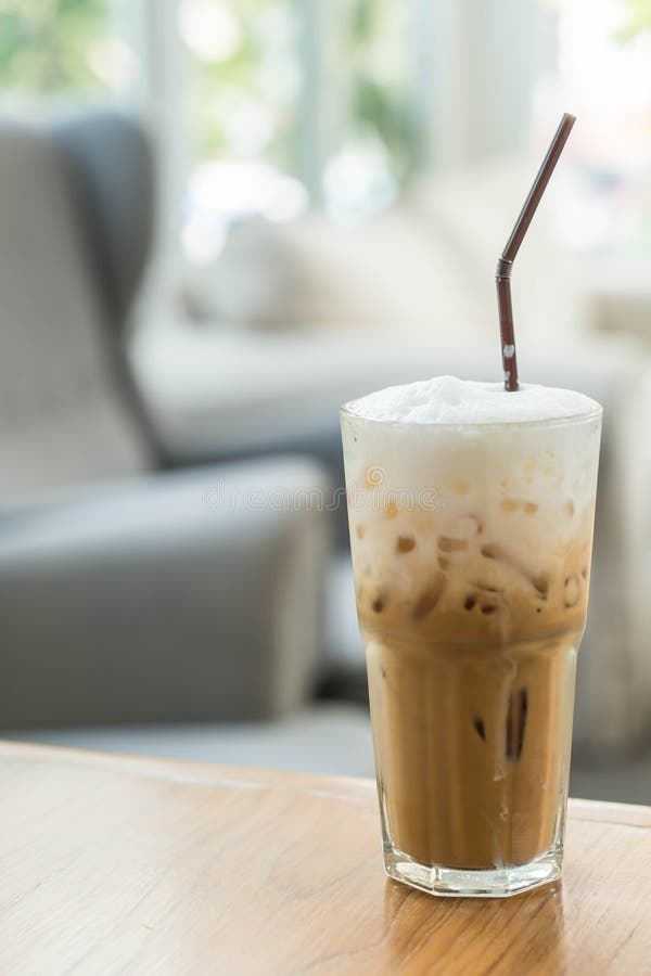 Iced coffee cup stock photo. Image of drink, shop, cappuccino - 87932536