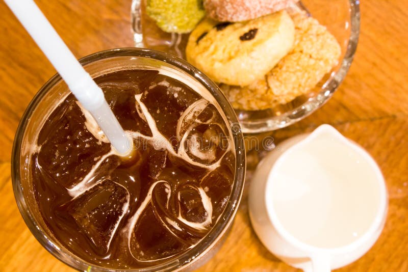 Iced coffee stock image. Image of refreshing, brown, cafe - 32205751