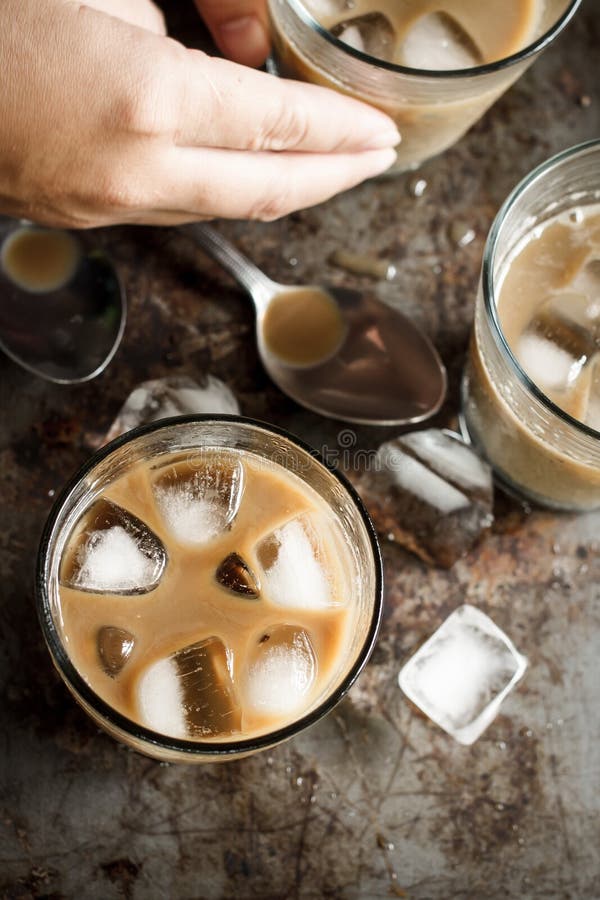 Iced coffee stock image. Image of iced, mocha, metal - 49239333