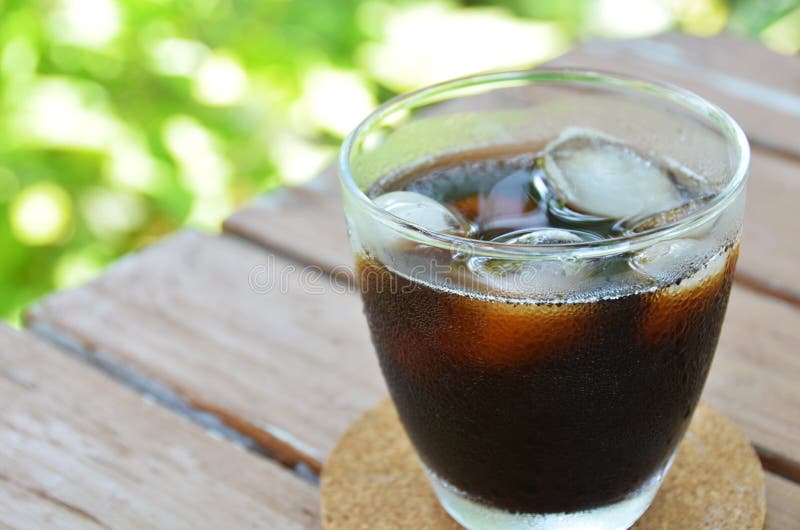 Iced coffee stock image. Image of cafe, black, iced, glass - 32929429