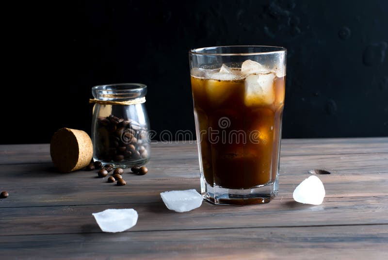 Iced coffee in glass stock image. Image of sweet, culture - 73027859