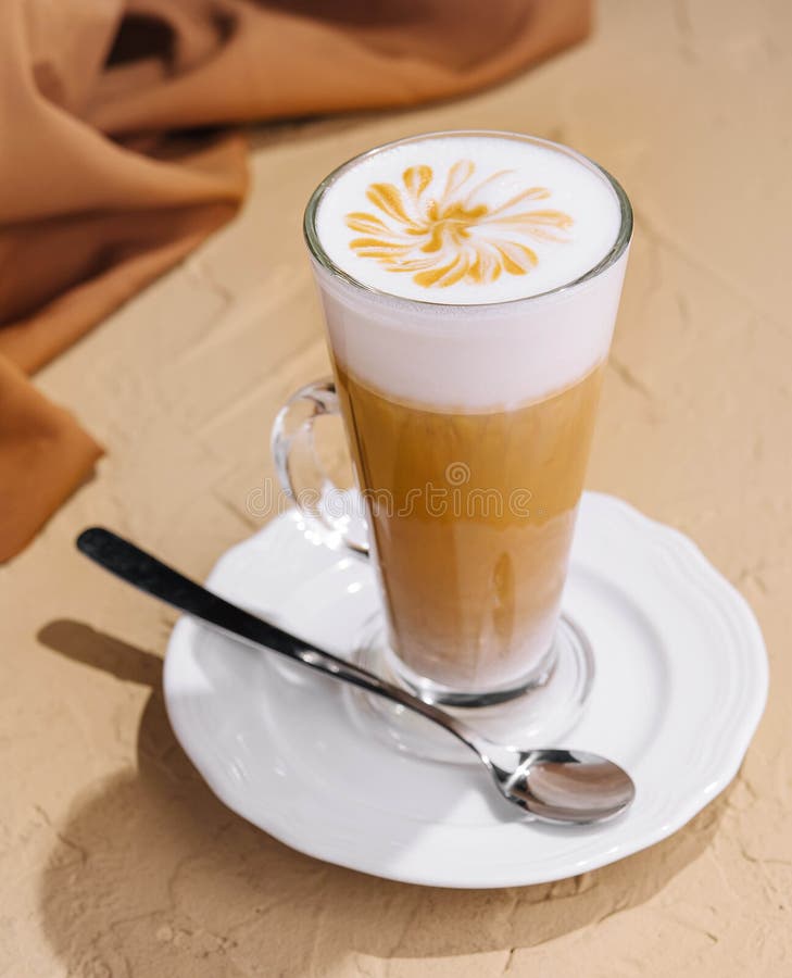 Iced Coffee in Glass on Stone Stock Image - Image of espresso, coffee ...