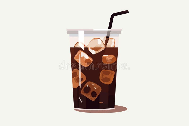 Iced Coffee Isolated Vector Style Illustration Stock Vector ...
