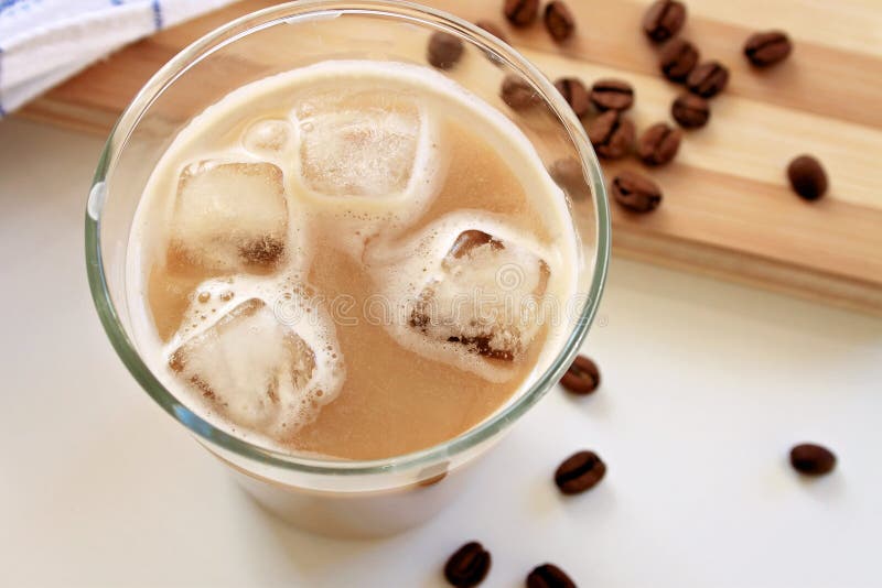 Iced coffee latte stock image. Image of cold, dessert - 92071213