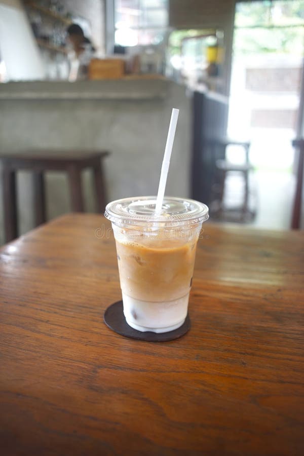 Iced Coffee Latte Recipe at Cofee Shop Stock Photo - Image of brown ...