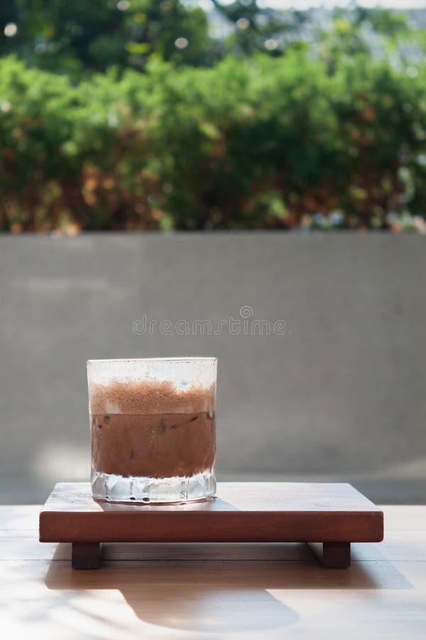 Iced Coffee with Micro Foam in Coffee Shop Stock Photo - Image of fresh ...