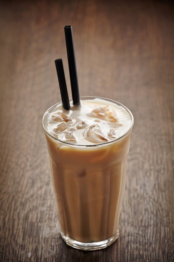 Iced coffee with milk stock image. Image of selective - 42076791