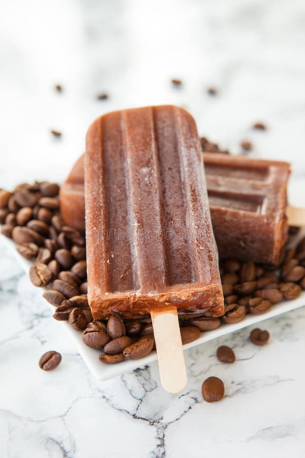 Iced coffee popsicles stock photo. Image of marbled, recipe - 66942848