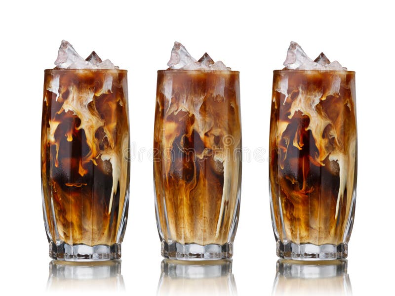Iced coffee set stock photo. Image of syrup, iced, cream - 56293234