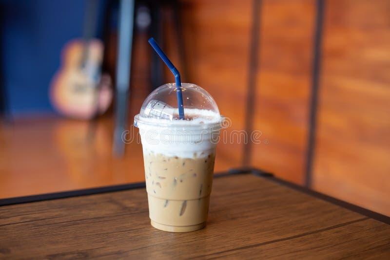 Iced coffee in coffee shop stock photo. Image of fresh - 192959504