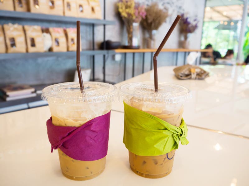 Iced coffee stock image. Image of milk, brown, sweet - 73866869