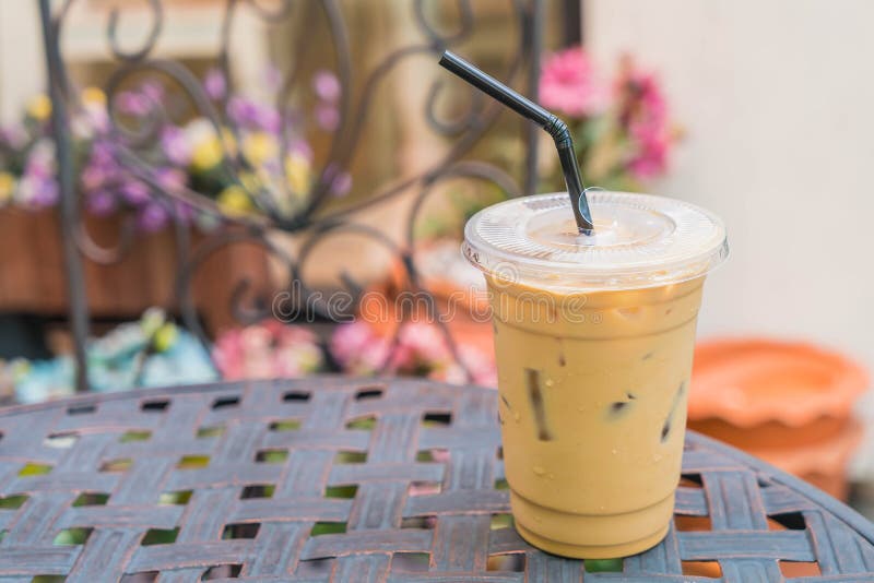 Iced coffee stock image. Image of fresh, cafe, dessert - 91590981