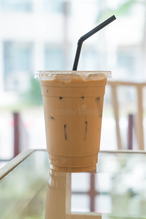 Iced coffee stock image. Image of shake, milk, cold, table - 91651479