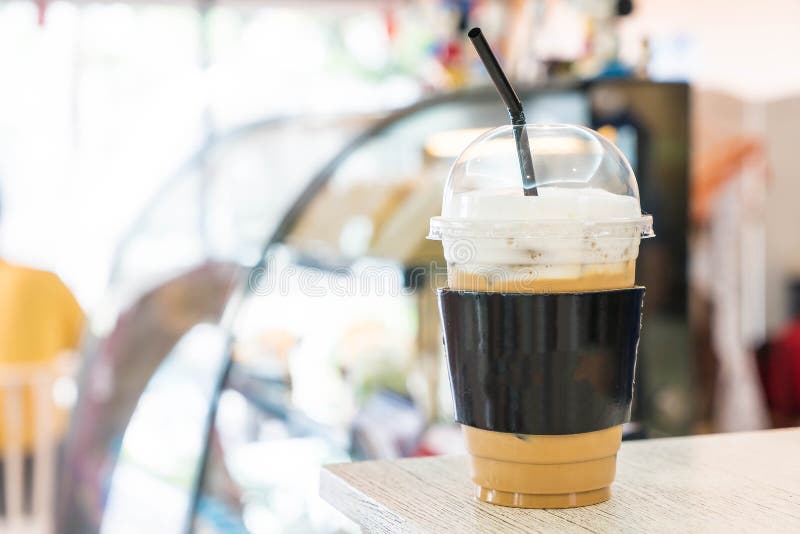 Iced coffee stock photo. Image of served, cafe, glass - 91786720