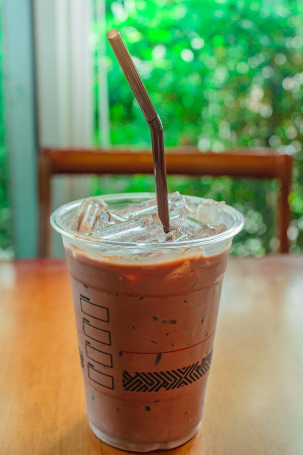 Iced coffee in coffee shop stock image. Image of white - 337437149