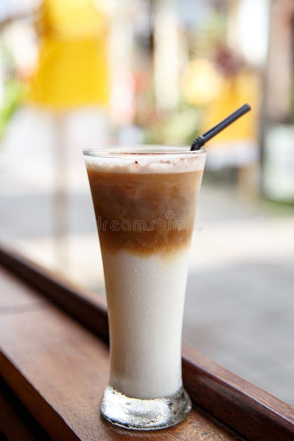 Iced Coffee on Summer Terrace of the Cafe Stock Image - Image of cafe ...