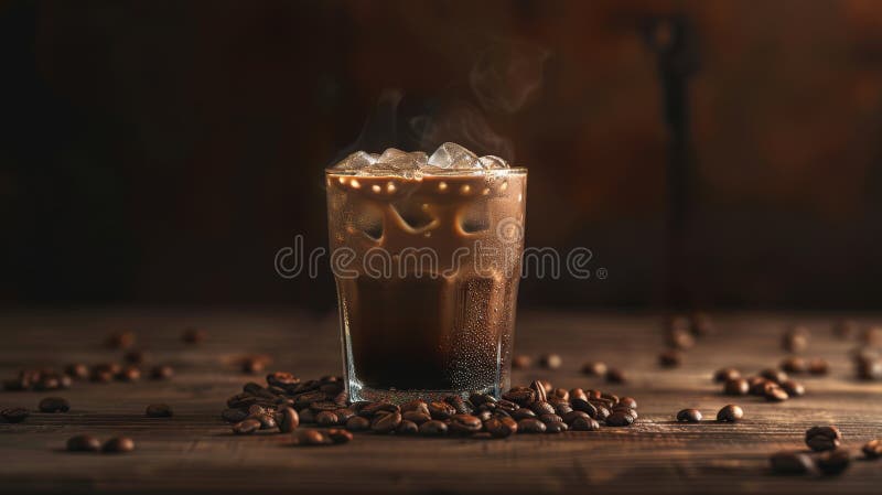 The Iced Coffee on Table.AI Generated Image Stock Photo - Image of cool ...