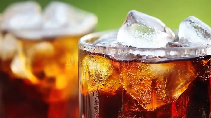 Iced Cola Drinks Outdoors, Summer, Refreshment, Bubbles Stock Photo ...