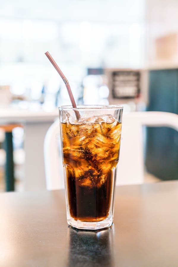 Iced cola glass stock image. Image of cola, refreshing - 111689705