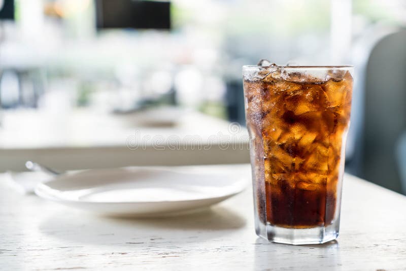 Iced cola on the table stock image. Image of sweet, cocktail - 94429683