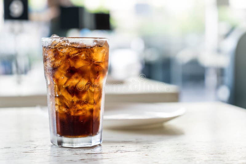 Iced cola on the table stock image. Image of coke, carbonated - 94494203