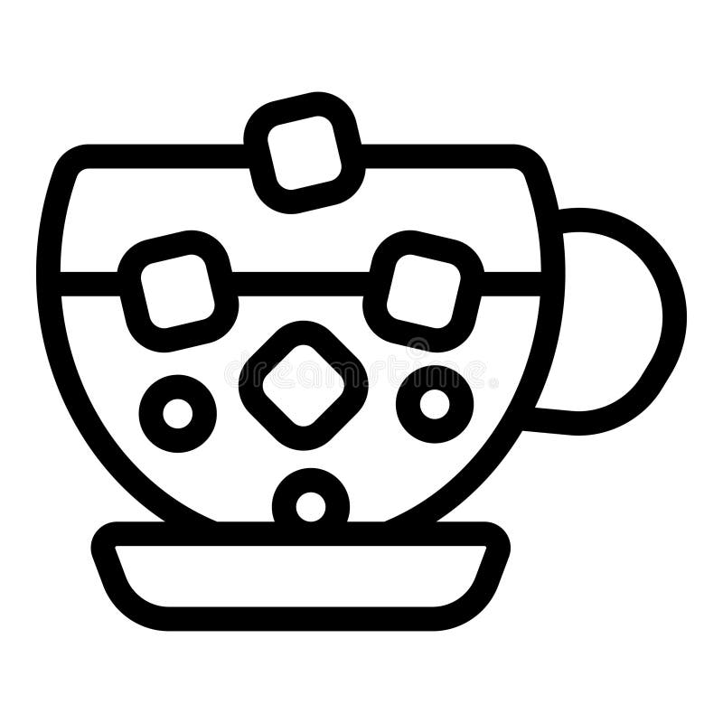 Iced Cold Drink Icon Outline Vector. Americano Coffee Stock Vector ...