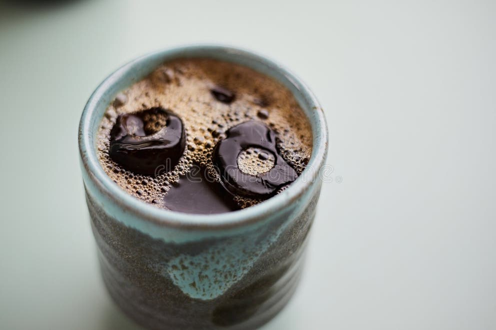 Iced Drip Coffee with Ice Cubes Stock Photo - Image of water, coffee ...