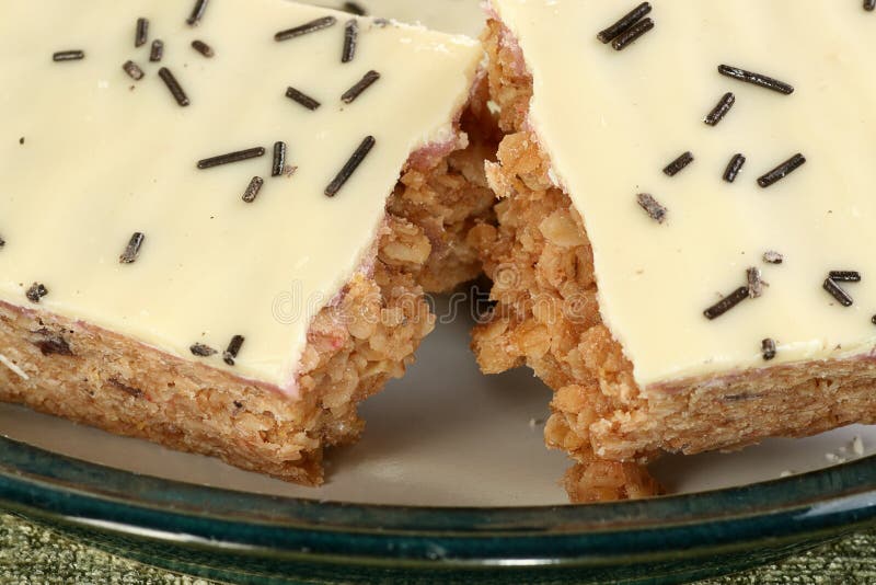 Iced flapjack stock image. Image of cake, homemade, plate - 68755587