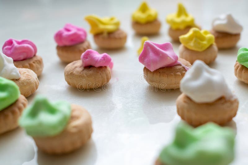 Iced Gem Biscuits for Snack Stock Image - Image of cute, colourful ...