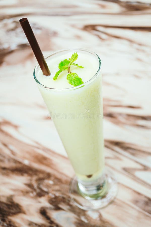 Iced Green Mixed Fruit Smoothie Stock Photo - Image of healthy, spinach ...