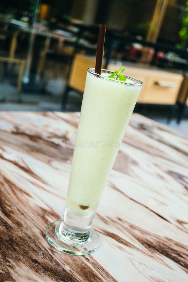 Iced Green Mixed Fruit Smoothie Stock Photo - Image of healthy, straw ...