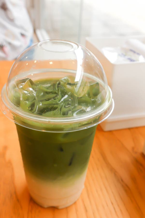 Iced Green Tea, Iced Matcha or Iced Matcha Green Tea Latte Stock Image ...