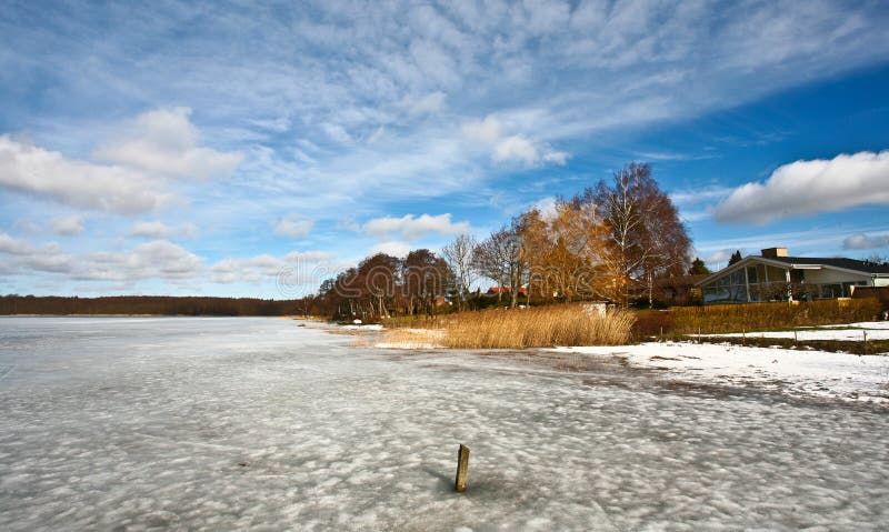 Iced lake in denmark stock photo. Image of denmark, nature - 27122670