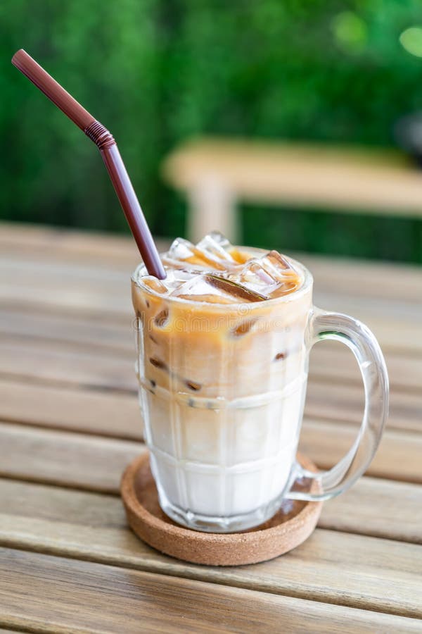 Iced latte coffee stock photo. Image of latte, beverage - 152394680