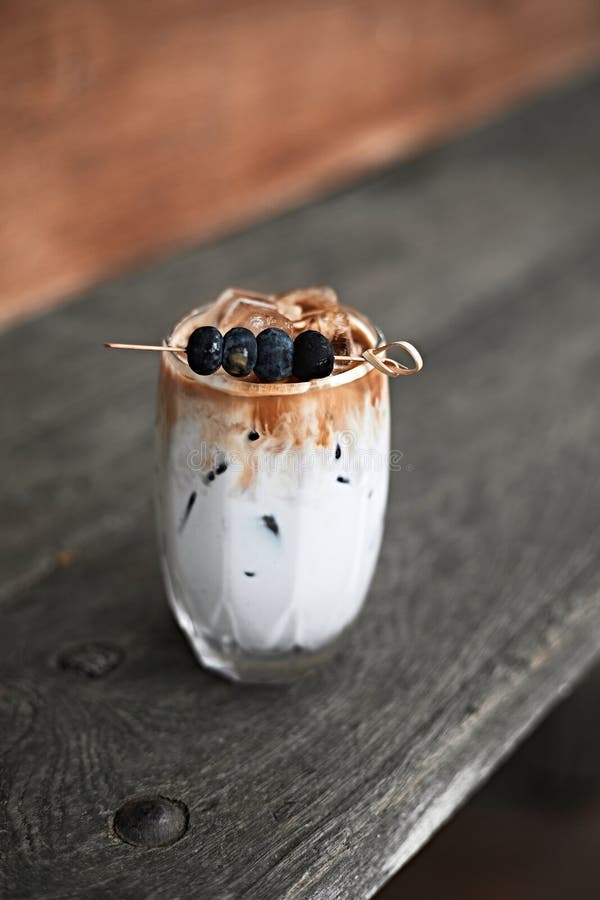 Iced latte coffee stock photo. Image of cafe, brown - 246311746