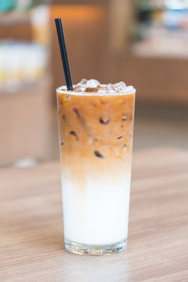 Iced latte coffee stock photo. Image of mocha, cafe, latte - 85875708