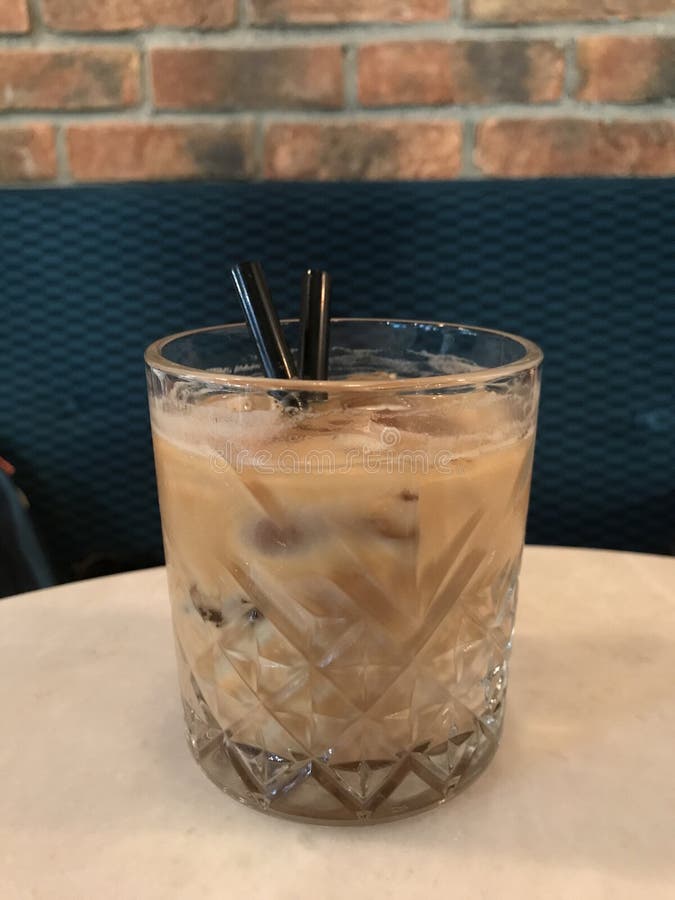 Iced latte stock photo. Image of iced, latte, pipe, nice - 118318200