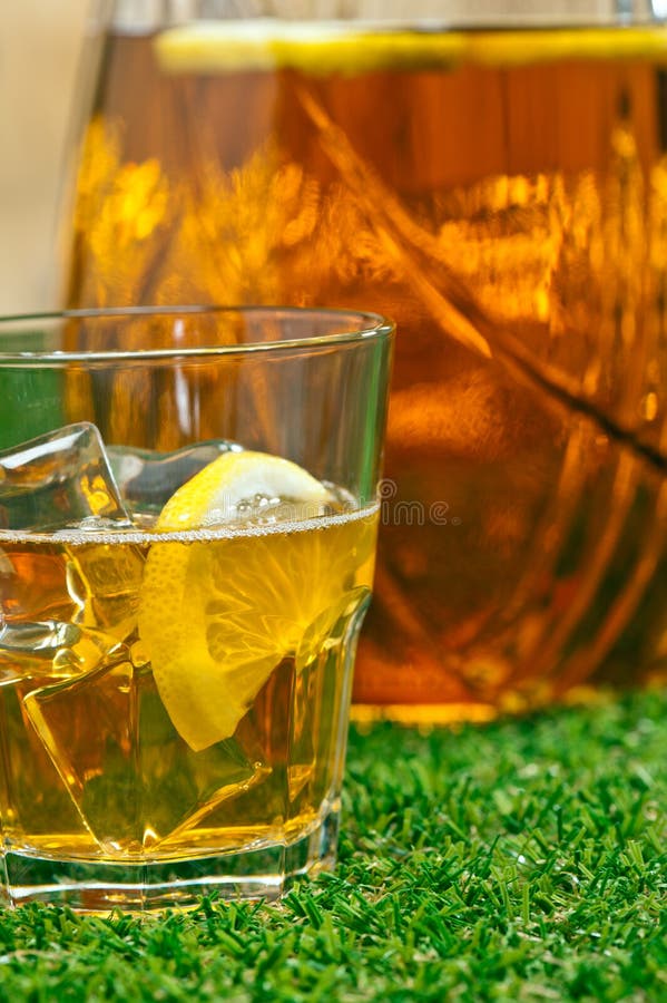 Iced Lemon Ice Tea stock image. Image of glass, citrus - 26268413