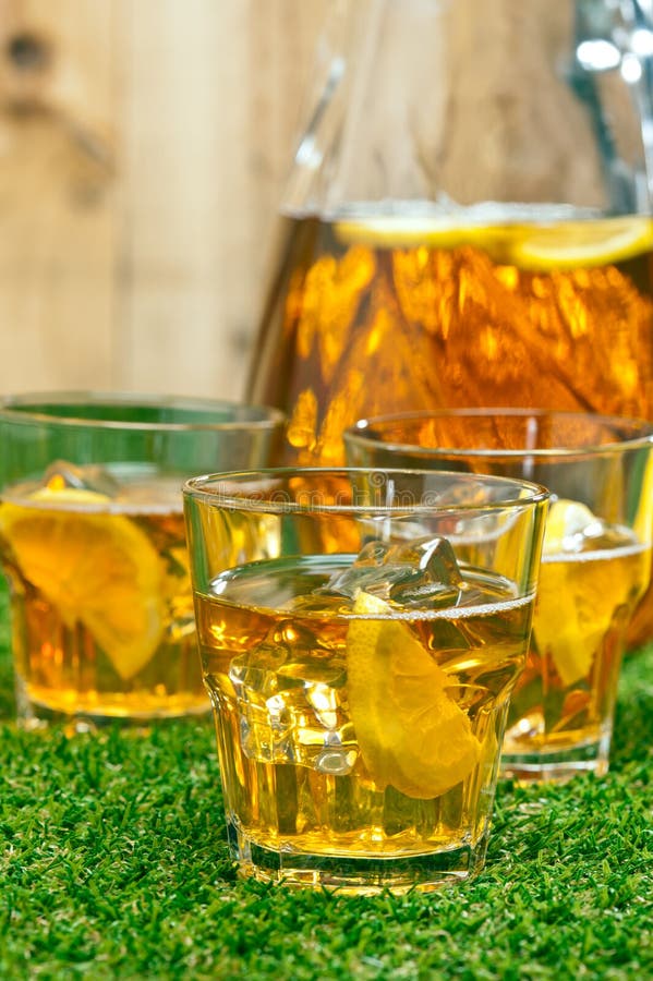 Iced Lemon Ice Tea stock photo. Image of natural, outdoors - 26268512